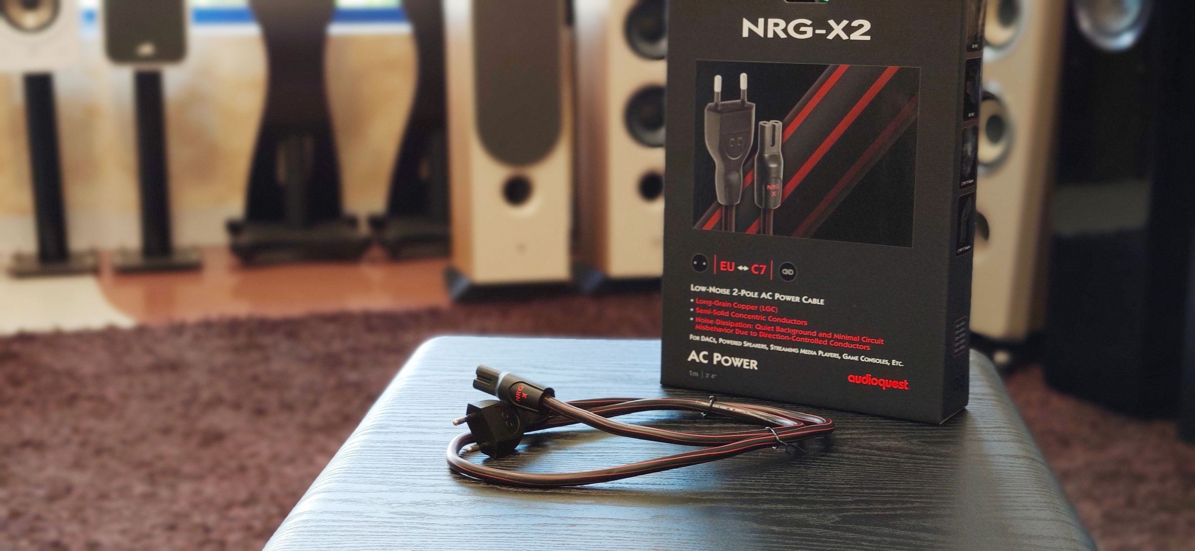 Audioquest NRG X2 hálózati tápkábel 2m - HOME MOVIE – Webáruház