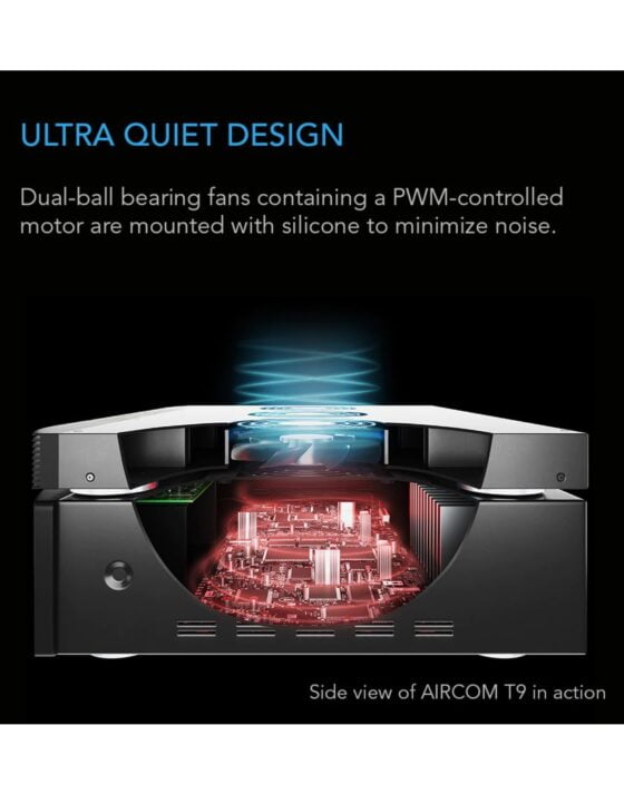 AC Infinity AIRCOM T9 Erősítő és AV Komponens hűtőventilátor-rendszer ...